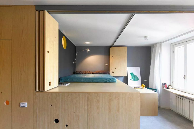 Space-saving Studio in Milan — Shoebox Dwelling | Finding comfort ...